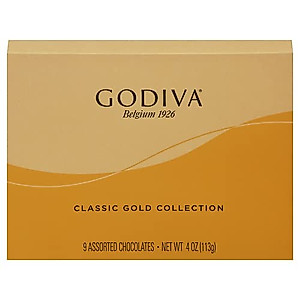 Godiva Chocolatier Classic Gold Assorted Chocolate Gift Box 9pc