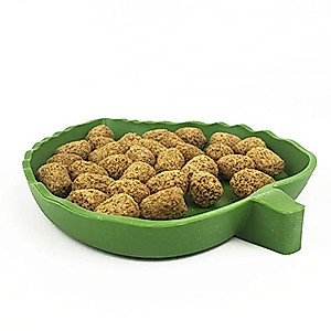 DIEWU Leaf Shape Bowl for Reptile, Food Water Bowl Plate Dish for Tortoise Snake Crawl Pet Drinking and Eating(S)
