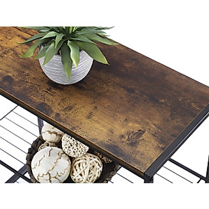 Whitmor Modern Industrial Rolling Storage Shelves, Brown