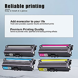 MITOCOLOR Compatible TN433 TN-433 Toner Cartridge High Yield Replacement for Brother TN-433BK TN-433C TN-433M TN-433Y MFC-L8900CDW HL-L8260CDW Printer (4Pack,1Black/1Cyan/1Magenta/1Yellow)