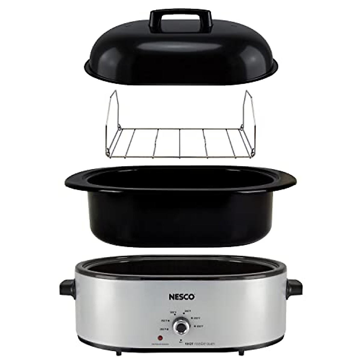 Nesco MWR18-47 Electric Roaster, standard, Silver