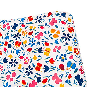 SimpleLife4U Colorful Butterfly Floral Contact Paper Peel & Stick Shelf Liner 17.7 Inch By 9.8 Feet