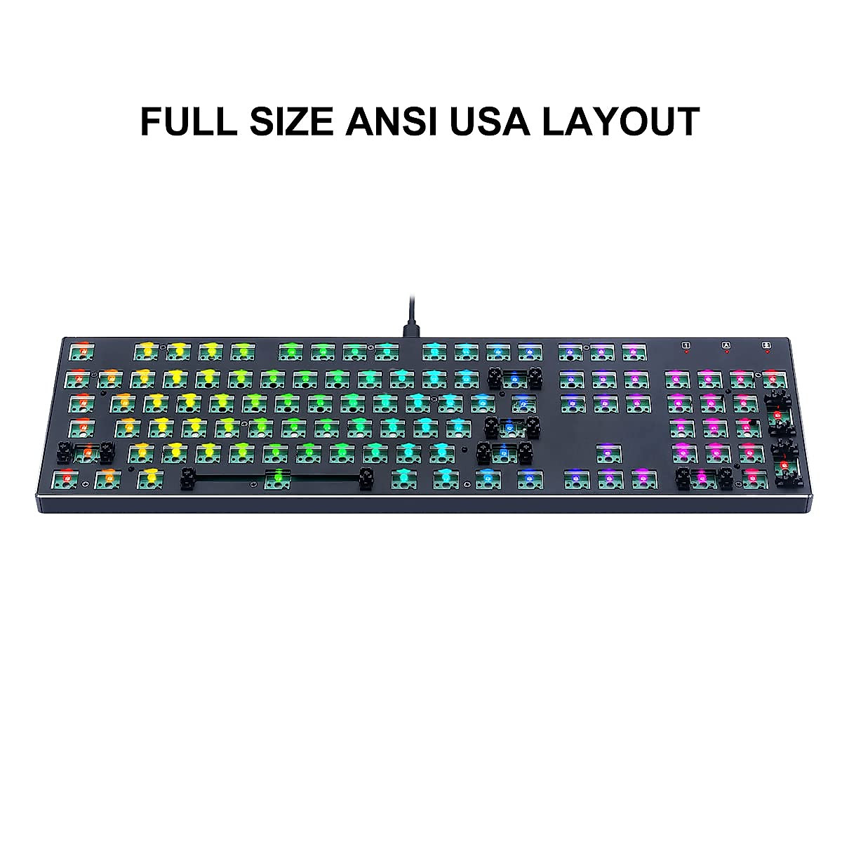 Redragon BBK556 Custom Gaming Mechanical Keyboard Kit – 100% 104 Keys DIY RGB Fully Modular Keyboard - USB Wired Barebones Full Size Keyboard HOT SWAPPABLE 3pin/5pin Switch, Black