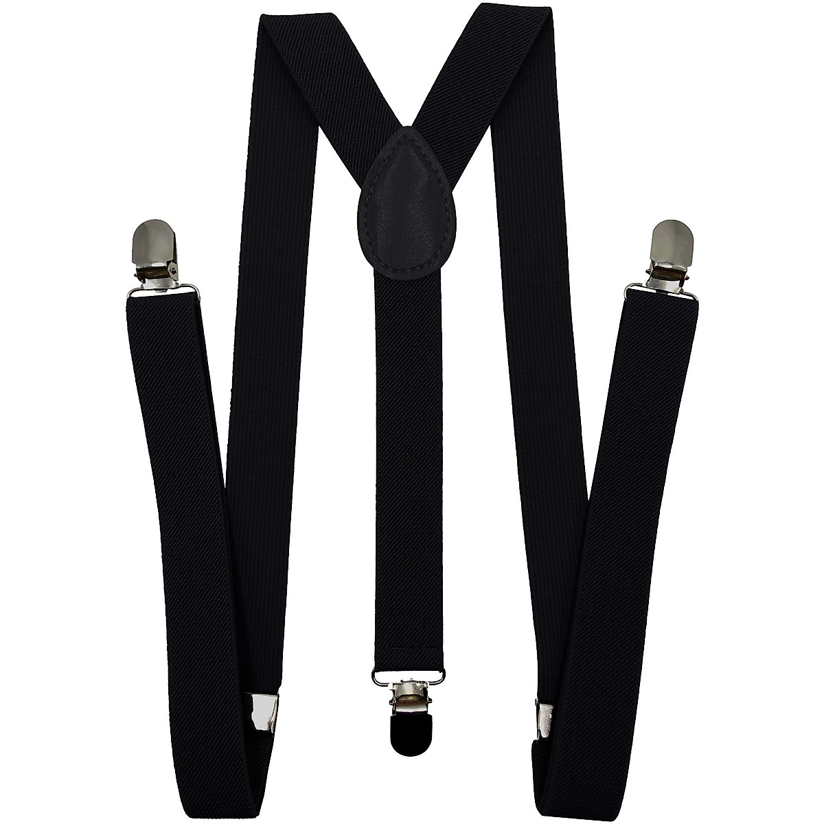 Consumable Depot Solid Color Suspenders Y-Back | Adjustable and Elastic | (Black)