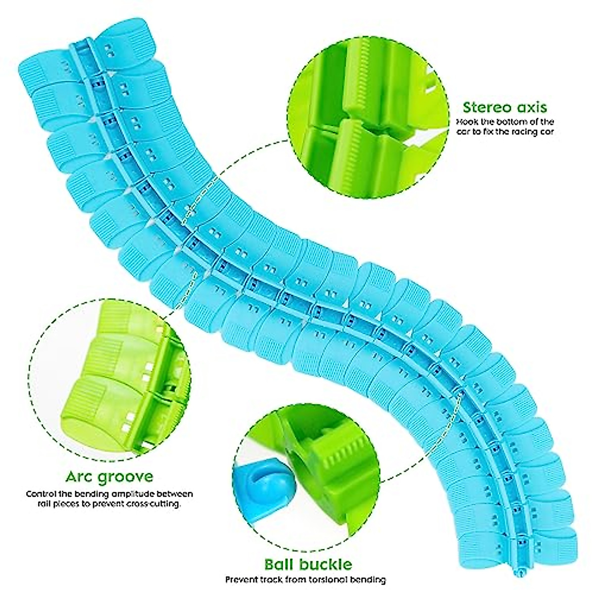 Race Track Cars for Boys Girls Kids Race Car Track with Dinosaur Toys Up Race Car Toy Cars Set Birthday Gifts for 3 4 5 6 Year Old Boys Girls 105PCS