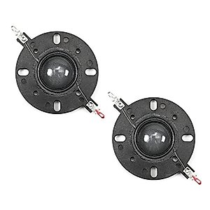 Heyiarbeit 25.5mm Tweeter Voice Coil Audio Speaker Resin Membrane Drive Head Accessory for Audio Replacement Black Tone 2pcs