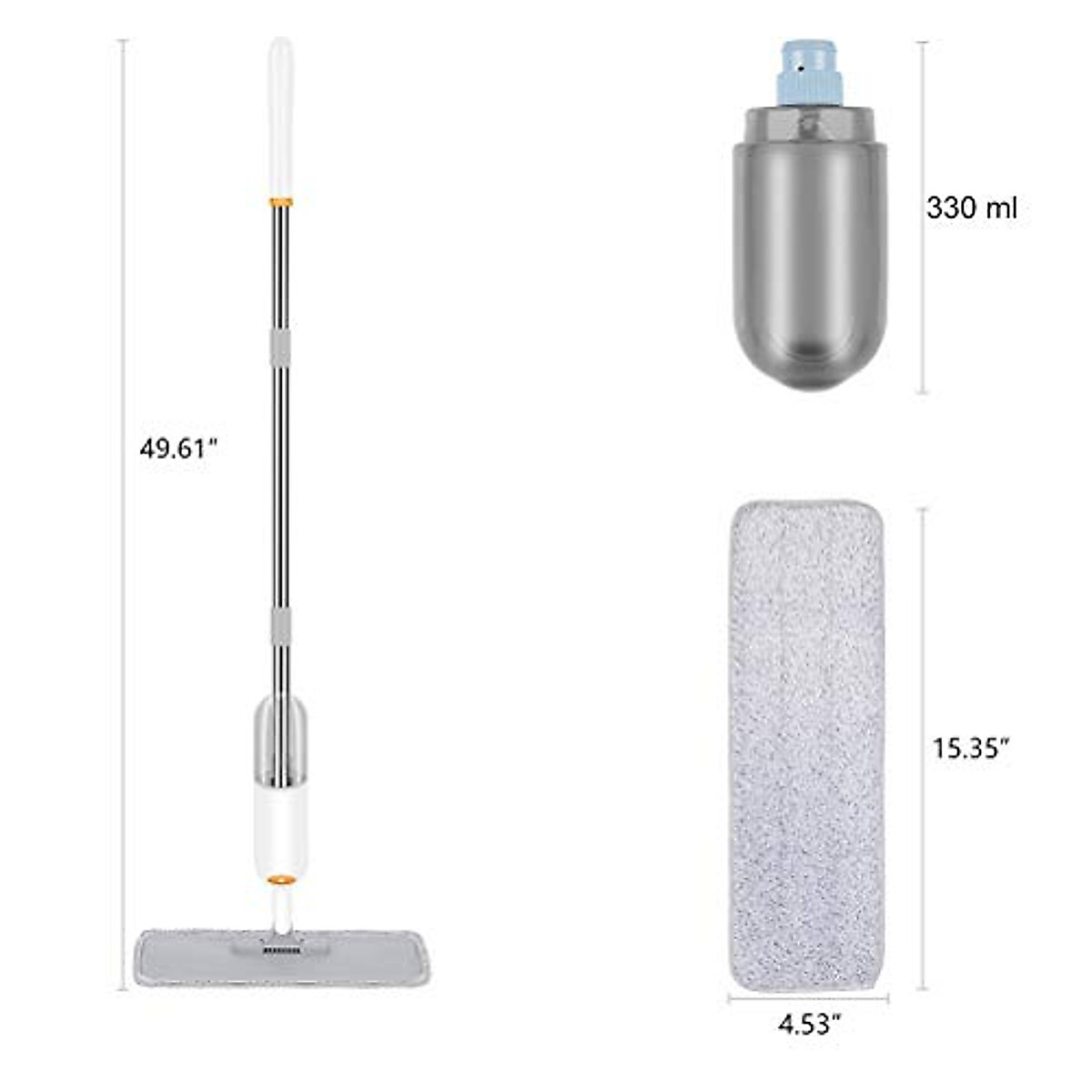 Hand Spray Mop Floor House Cleaning Tools Mop for Wash Floor Lazy Flat Floor Cleaner Mop with Replacement Microfiber Pads