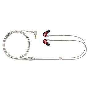 Shure SE535LTD Professional Wired Sound Isolating Earbuds, High Definition Sound + Natural Bass, Three Drivers, Secure in-Ear Fit, Detachable Cable, Durable Quality - Red