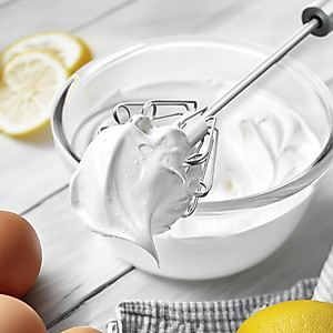 OOKUU Stainless Steel Egg Whisk, Whizzy Whisk, Semi Automatic Whisk Blender for Home - Versatile Tool for Egg Beater, Hand Push Whisk Blender, for Blending, Whisking, Beating & Stirring (12in)