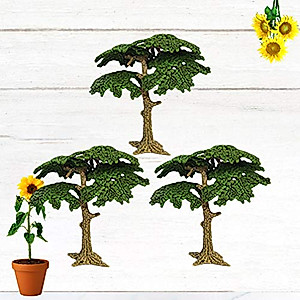 Toyvian 3pcs Tree Model Fake Miniature Trees Train Railways Architecture Landscape Scenery Simulated Mini Pine Tree Cypress Model for DIY Scenery Craft Project Size S