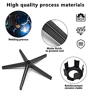 Office Chair Replacement Parts-28'' Heavy Duty Office Chair Base Replacement(2200Lbs) - Desk Chair Base Replacement Reinforced Metal Leg,Universal Caster and Gas Cylinder Size