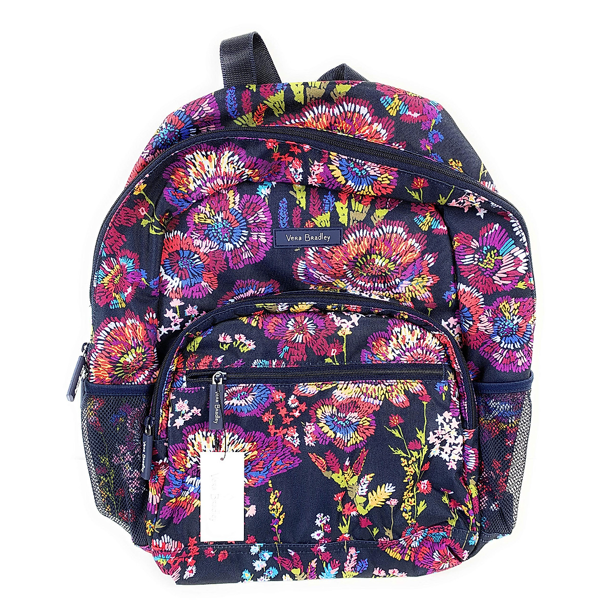 Vera Bradley Lighten Up Essential Backpack Midnight Wildflowers Water Resist