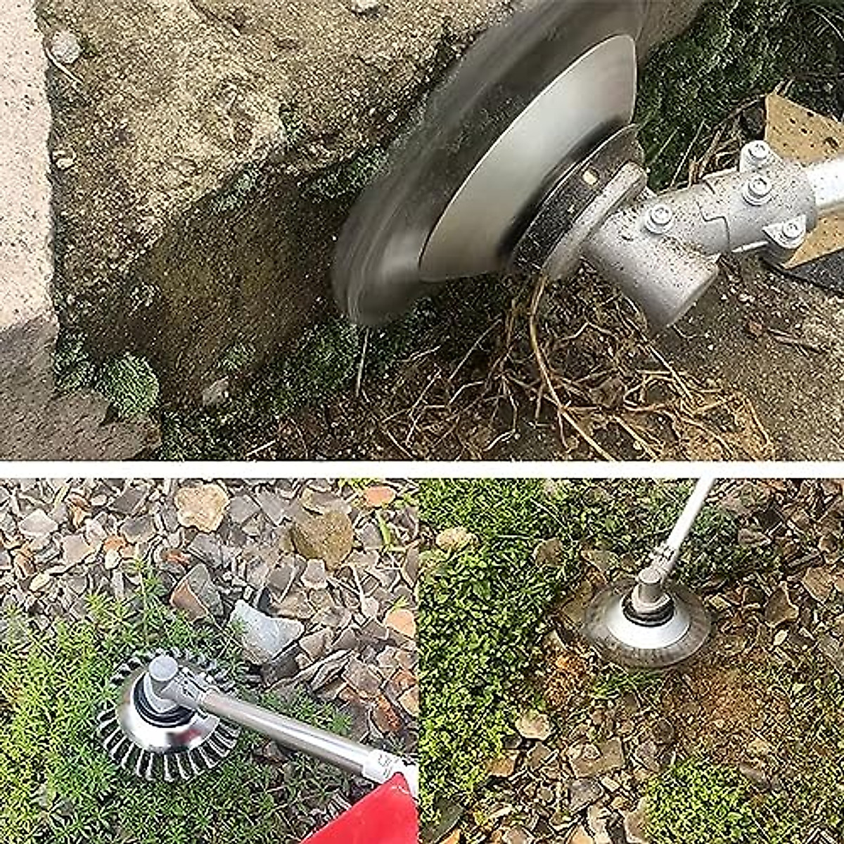 NYASAA Libiyi Razorsharp Trimmer Head, Unbreakable Sharp Wired Trimmer Head, Razor Sharp Steel Wire Rotary Weed Brush Cutter for String Gardening Lawnmower Moss Grass Rust Removal etc (6 inch)