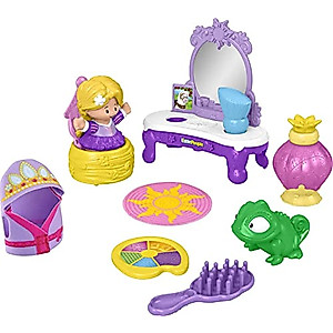 Fisher-Price Little People – Disney Princess Get Ready with Rapunzel, 10-Piece Pretend playset for Toddlers and Preschool Kids Ages 18 Months to 5 Years