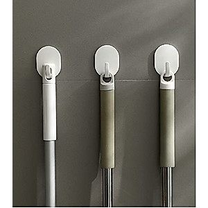 JULAHE Adhesive Wall Hooks for Hanging Towel Hooks for Coat Robe Towels Stick on Bathroom or Kitchen No Drill Coat Hooks 4 Pack White