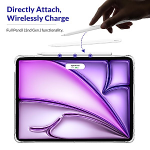 MoKo Clear Case for iPad Air 6th 11 Inch (M2) 2024, iPad Air 5th/4th Generation 10.9 Inch (2022/2020), Case with Soft TPU Reinforced Corner, Anti-Scratch Case for iPad Air 11 in & Air 10.9 in, Clear