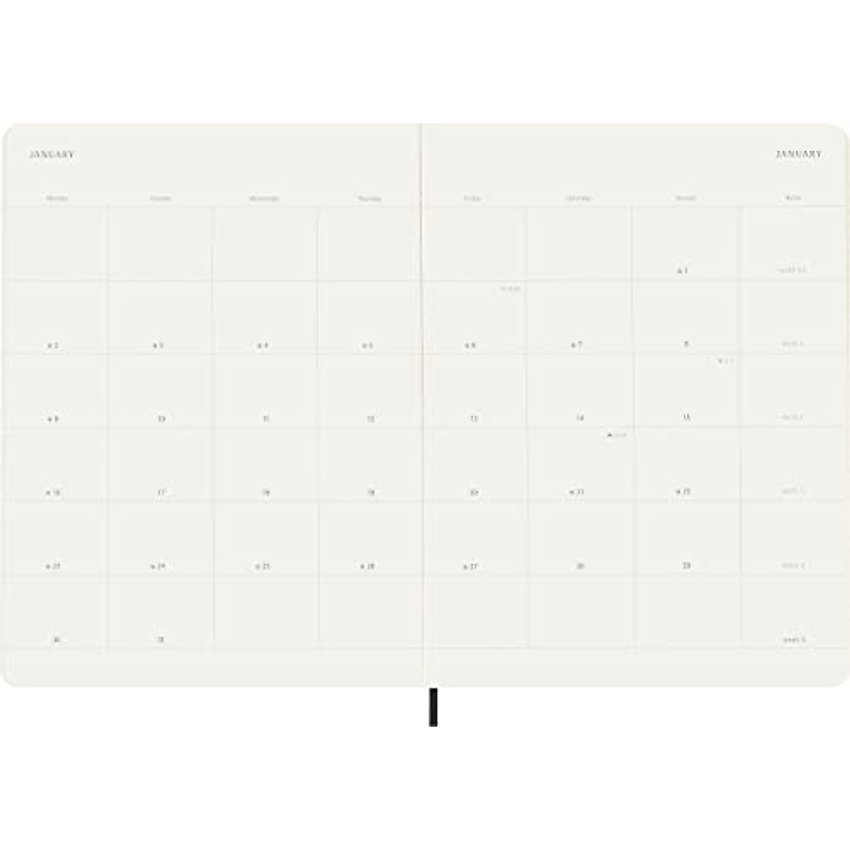 Moleskine 2023 Monthly Planner, 18M, Extra Large, Black, Soft Cover (7.5 x 10)