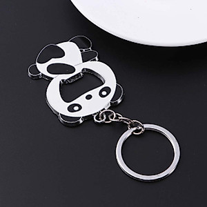 Toyvian Panda Bottle Opener Keychains Cute Chinese Panda Beer Wine Beer Soda Bottle Opener Lid Lifters