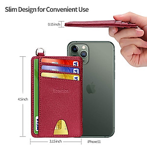 EcoVision Slim Minimalist Front Pocket Wallet, RFID Blocking Credit Card Holder Wallet with Detachable D-Shackle for Men Women