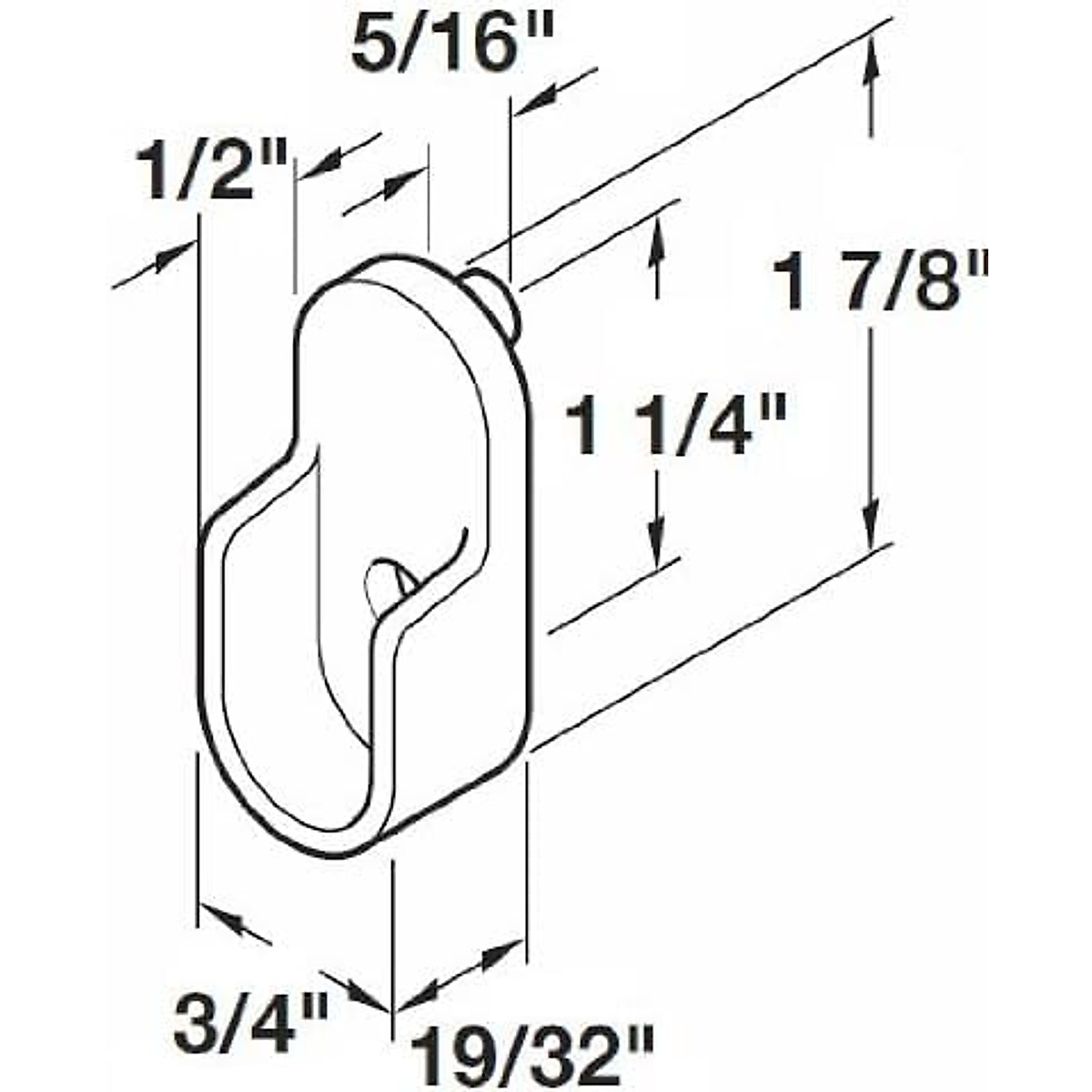 Top Shelf Hardware Premium Chrome Oval Wardrobe Closet Rod End Supports Brackets for 15mm x 30mm with Dual Rear Facing 5mm Pins (4 Pack)