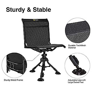 TIDEWE Hunting Blind See Through & 3 Legs Hunting Chair