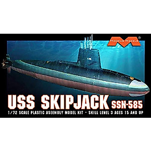 USS Skipjack Submarine 1/72 Moebius Over 40 inches Long