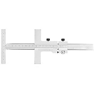 Caliper Rule Dial Caliper Vernier Caliper Metric Vernier Caliper Vernier Caliper,T-Type Vernier Caliper with Fine Adjustment Carbon Steel Ruler Measuring Tool 0-160mm
