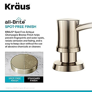KRAUS Kitchen Soap and Lotion Dispenser in Spot Free Antique Champagne Bronze, KSD-54SFACB