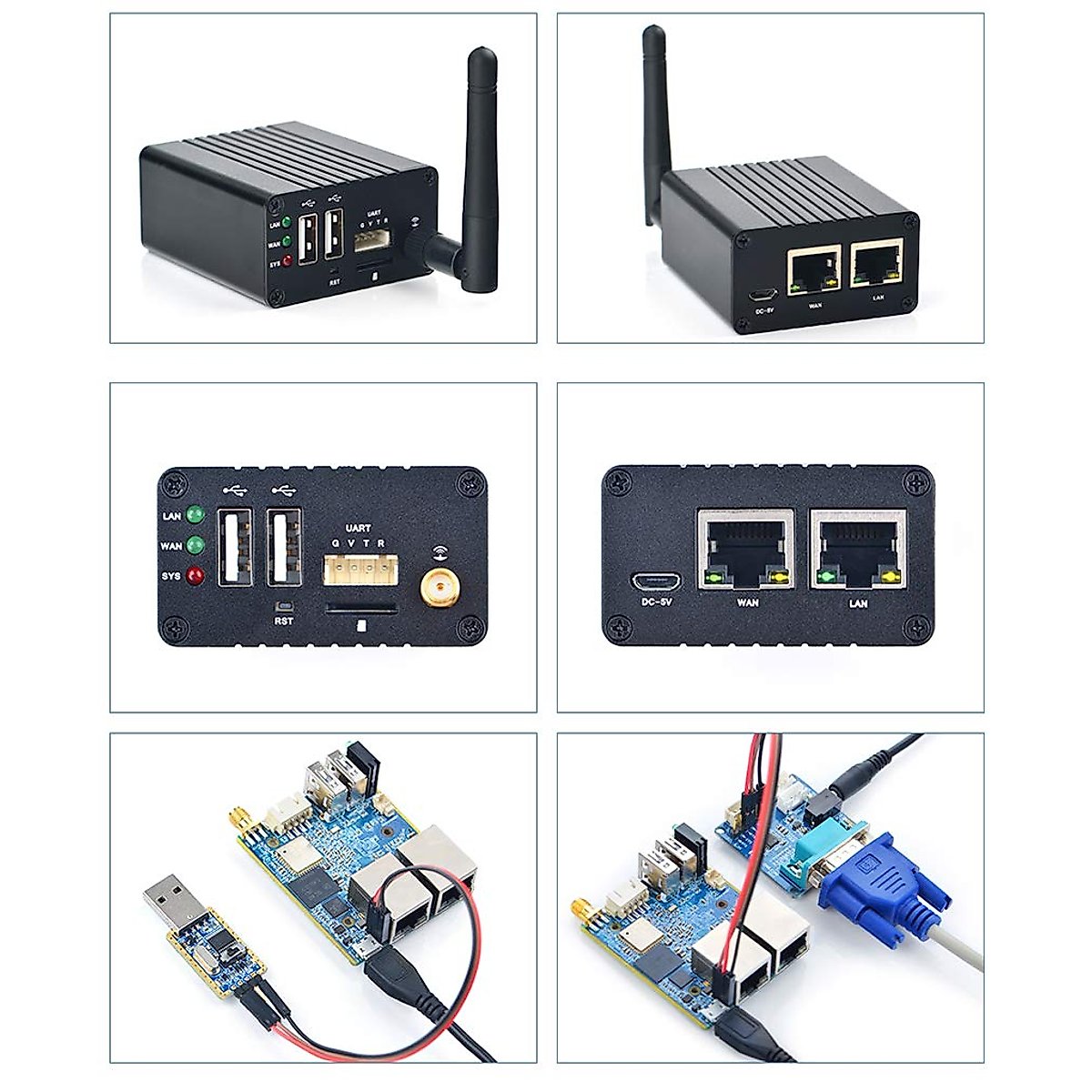 NanoPi R1 Allwinner RAM 1GB H3 Dual Ethernet Port, Wifi & BT, onboard eMMC with USB & Serial Port for loT