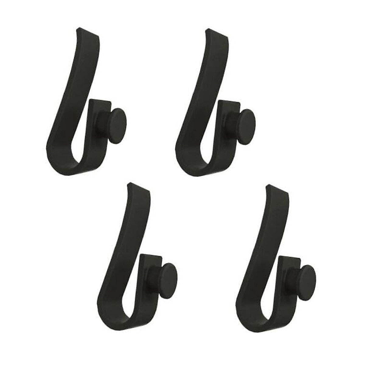 TABKER Hooks Accessories for Bogg Bags, Insert Charm Cutie Cup Holder Connector Key Holder Mask Holder (4 PC Black)