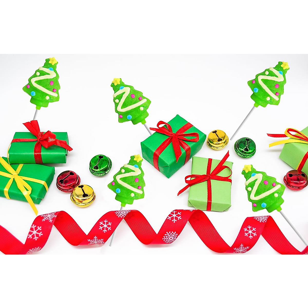 Fruidles Christmas Tree Lollipop, Candy Canes Suckers, Mixed Fruit Flavor, Individually Wrapped Lollipops (12-Pack)