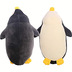 DENTRUN Penguin Stuffed Animals Bulk, Cute Penguin Plush Doll Play Toys for Kids Girls Boys Adults Birthday Xmas Present, Adorable Soft Plushies and Gifts, 12.20/18.11/22.44/25.98 Inchs, Blue, Black