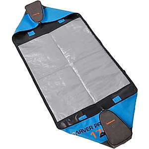 BRUBAKER Combo Set Carver Performance - Ski Bag and Ski Boot Bag for 1 Pair of Skis + Poles + Boots + Helmet - Blue Black - 74 3/4 Inches / 190 Cm