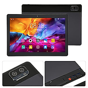 Luqeeg 10.1In Tablet for Android 12, 5G WiFi 6GB RAM 128GB ROM Tablet PC, Ten Core CPU Processing Operating System, Front 200W Rear 500W Dual Camera 1960X1080 IPS 8800mAh Calling Tablet(US Plug)