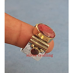 Red Ruby 925 Sterling Silver Gemstone Faceted Elegant Jewelry Ring Handmade Jewelry Designer Ring Jewelry (9)