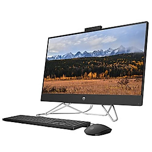 HP 27 All-in-One Desktop, 27" FHD Screen, AMD Ryzen 5 5625U Processor, 32GB DDR4 RAM, 1TB PCIe SSD, Pop-up Webcam, RJ45, HDMI, Wi-Fi 6, Wired KB & Mouse, Windows 11 Home, Black
