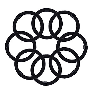 JIEJIAN Thick Hair Ties for Hair - No Damage, Strong Elastic Hair Bands for Women and Girls (5.5MM Pack of 20)