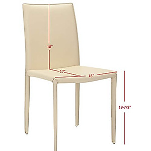 Safavieh Home Collection Karna Modern Cream Dining Chair (Set of 2)