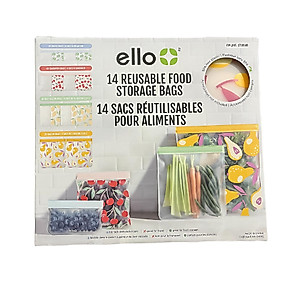 Ello reusable food storage bags 14 bags, reusable produce bags