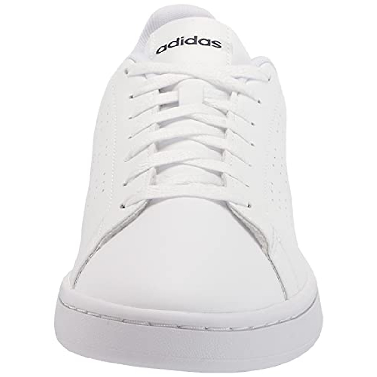 adidas Men's Advantage Racquetball Shoe, White/Cloud White/Ink, 10