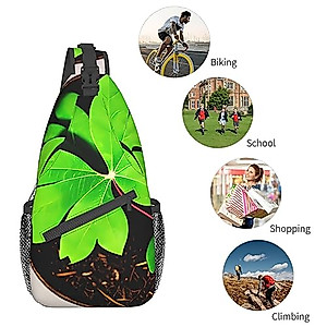 St Patricks Day Leaves High Storage Capacity Chest Bag Diagonally Sling Backpack Crossbody Shoulder Bag For Men Women