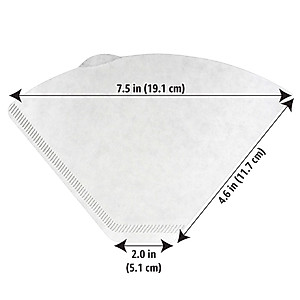 Amazon Basics Number 4 Cone Coffee Filters for 8-12 Cup Coffee Makers, White, 100 Count