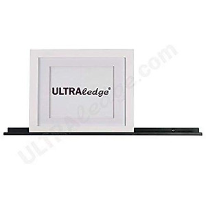 ULTRAledge 5'/60" Art Display/Picture Ledge/Floating Shelf, Metal, Modern (2" deep, Black)