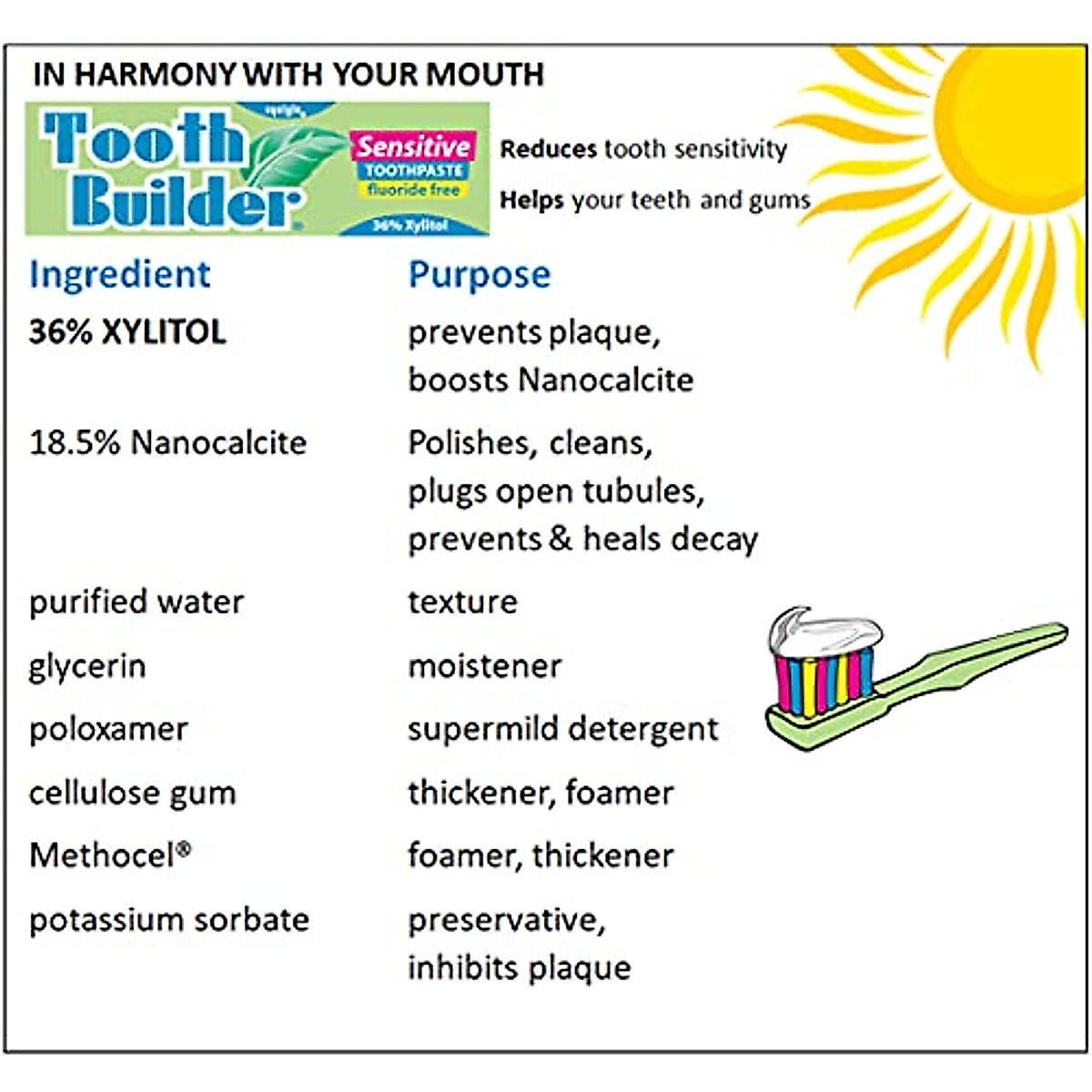 Squigle Tooth Builder SLS Free Toothpaste (Stops Tooth Sensitivity) Prevents Canker Sores, Cavities, Perioral Dermatitis, Bad Breath, Chapped Lips, 4 oz - 1 Pack