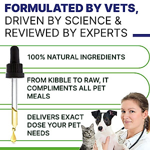 Liver & Kidney Support Supplement for Dogs & Cats - Liquid Milk Thistle Dogs Liver Detox - Canine Hepatic Care - Kidney Cleanse & Protection in Drops - Silybin for Dogs - 2 fl oz (60ml) - Made in USA