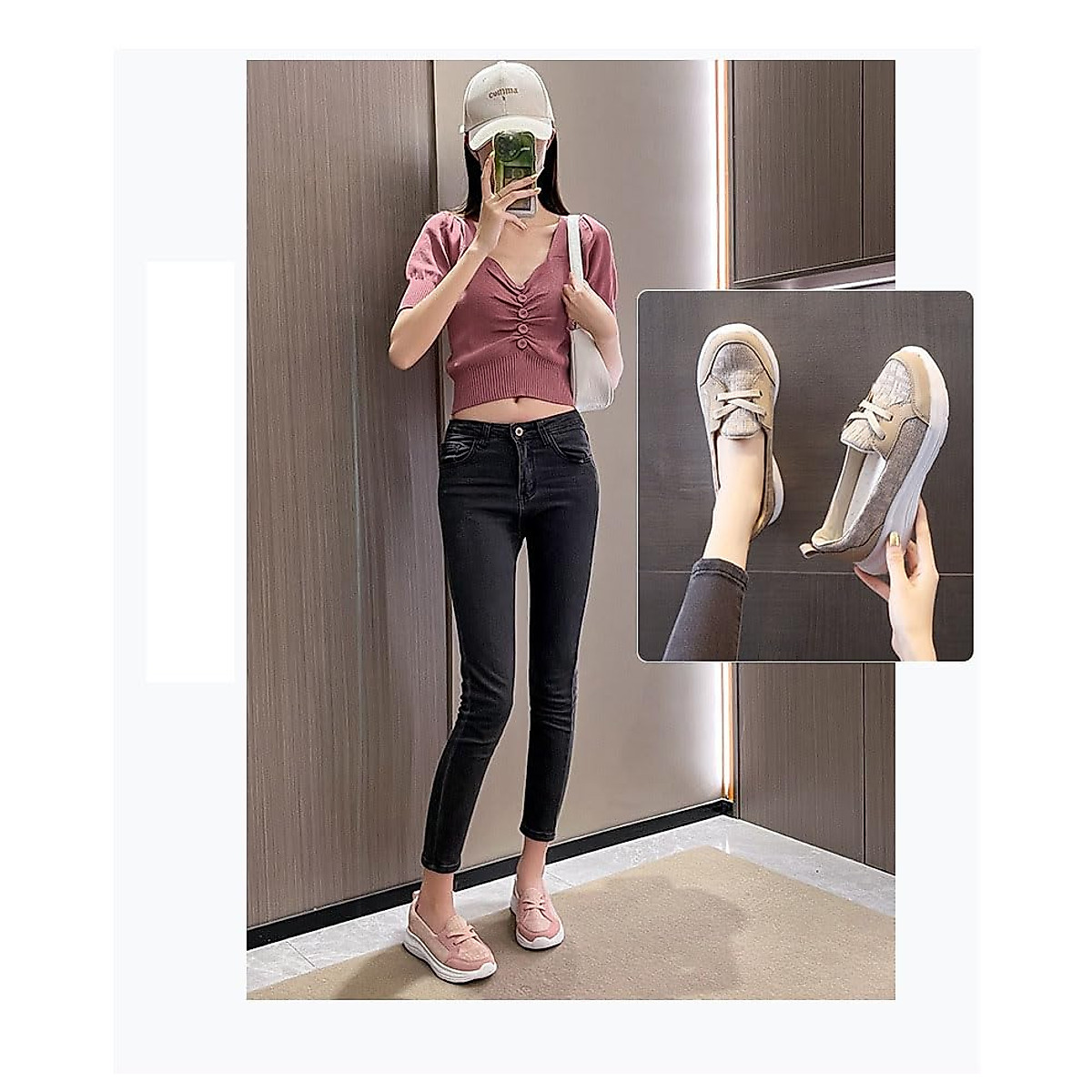 LELEBEAR Kotsas Orthopedic Shoes for Women, Walkclouds Orthopedic Women Shoes, Breathable Slip on Arch Support Shoes (Apricot, 9)