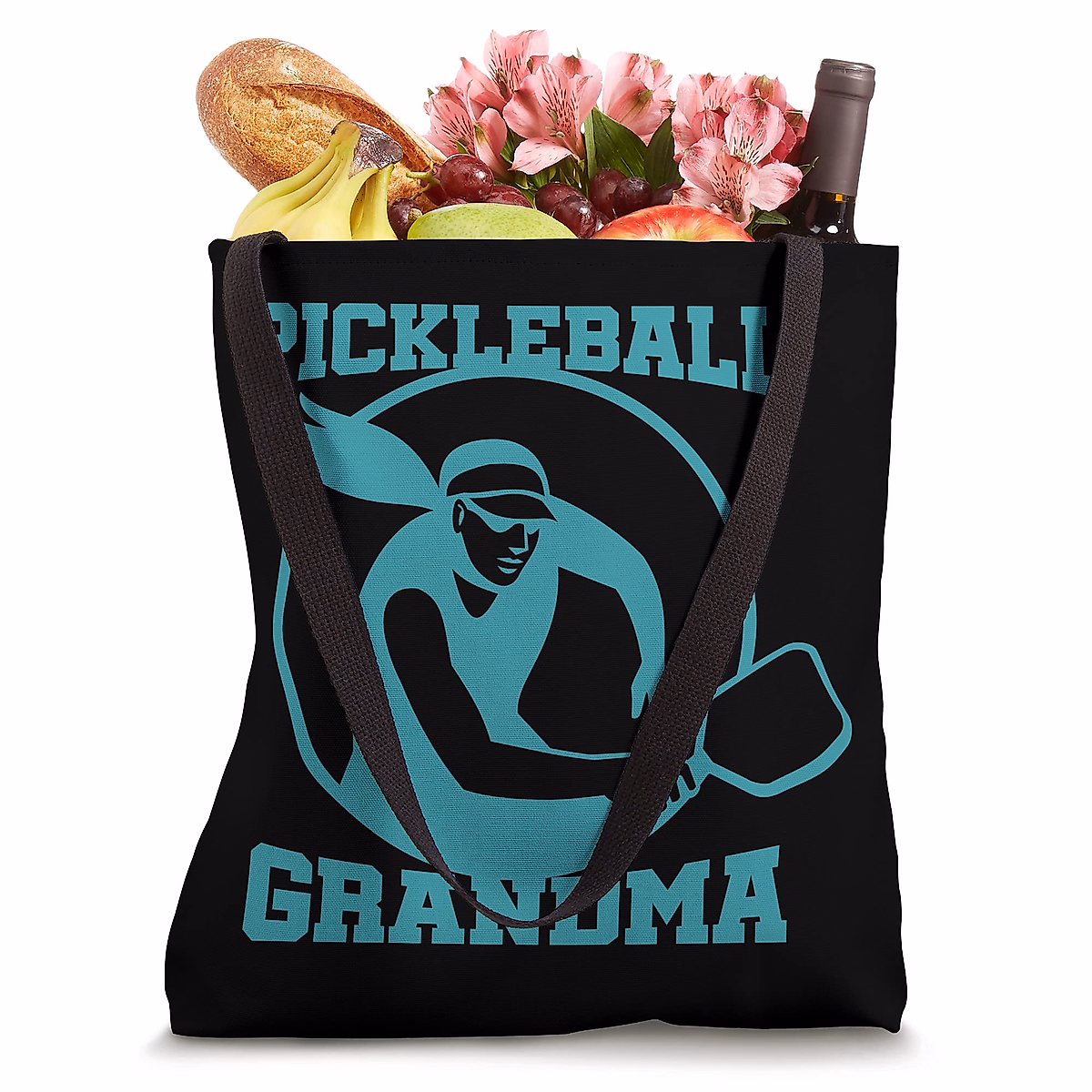 Awesome Funny Pickelball Tee Pickleball Grandma Design Tote Bag