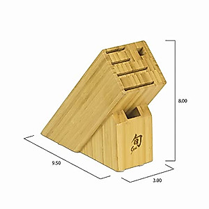 Shun Premier Build-a-Block Set; Includes 8-inch Chef’s Knife, Hand-Hammered Tsuchime Finish, VG-MAX Steel Core, Damascus Cladding; Includes Honing Steel and Sustainable Bamboo Slimline Knife Block