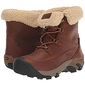 KEEN Women's Betty Boot Short Waterproof Insulated Ankle, Brown/Shitake, 7