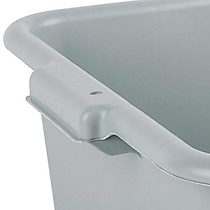 Thaweesuk Shop New 12 Pack 20" x 15" x 7" Gray Polypropylene Plastic Bus Dish Restaurant Tub w/Lid of Set